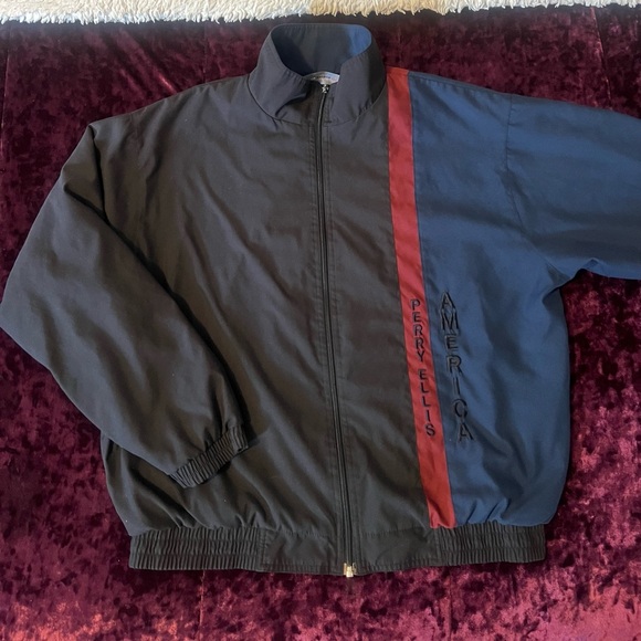 Perry Ellis | Jackets & Coats | Vintage 9s Perry Ellis Running Jacket ...